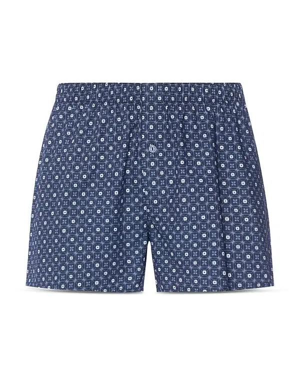 Hanro Fancy Woven Boxers - Squared Harmony