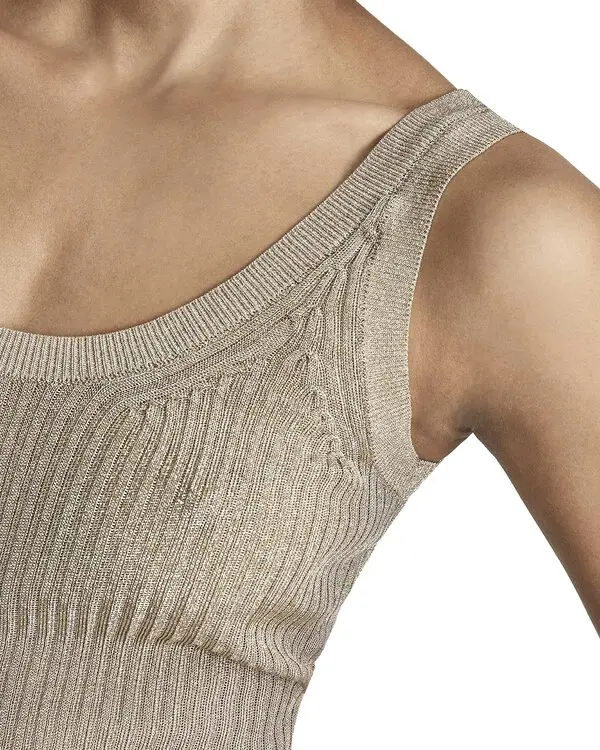 REISS Imogen Metallic Sleeveless Top