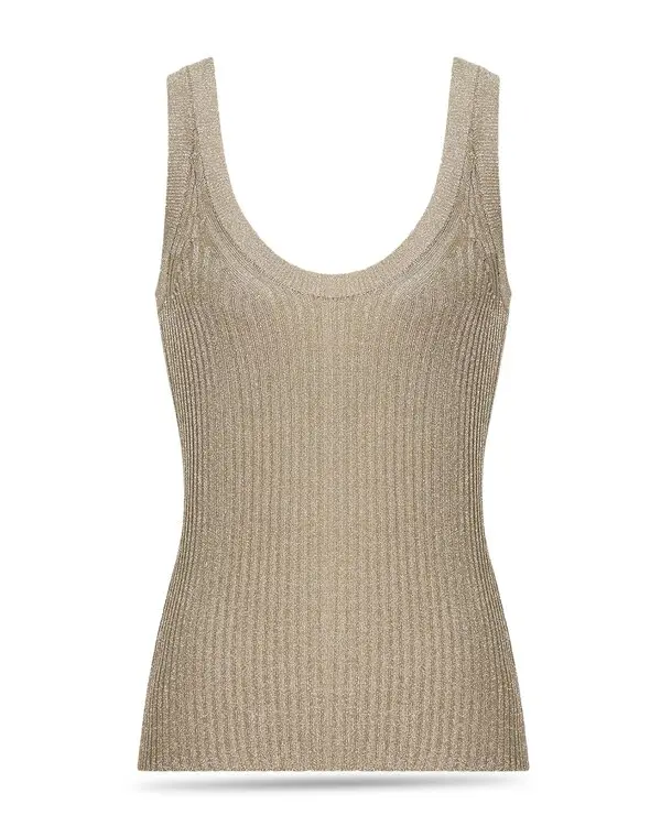 REISS Imogen Metallic Sleeveless Top