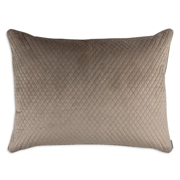 LILI ALESSANDRA Valentina Quilted Velvet Luxe Euro Decorative Pillow, 27 X - Buff