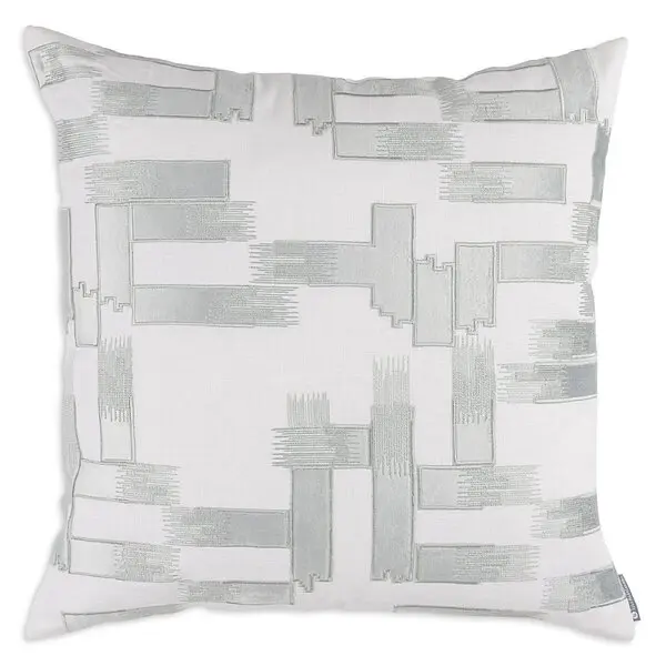LILI ALESSANDRA Capri Linen Decorative Pillow X - White/aquamarine