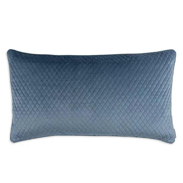 LILI ALESSANDRA Valentina Quilted Velvet Decorative Pillow X 36 - Smokey Blue