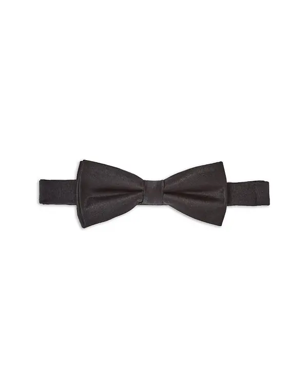 Bloomingdale'S Solid Silk Bow Tie Exclusive - Black