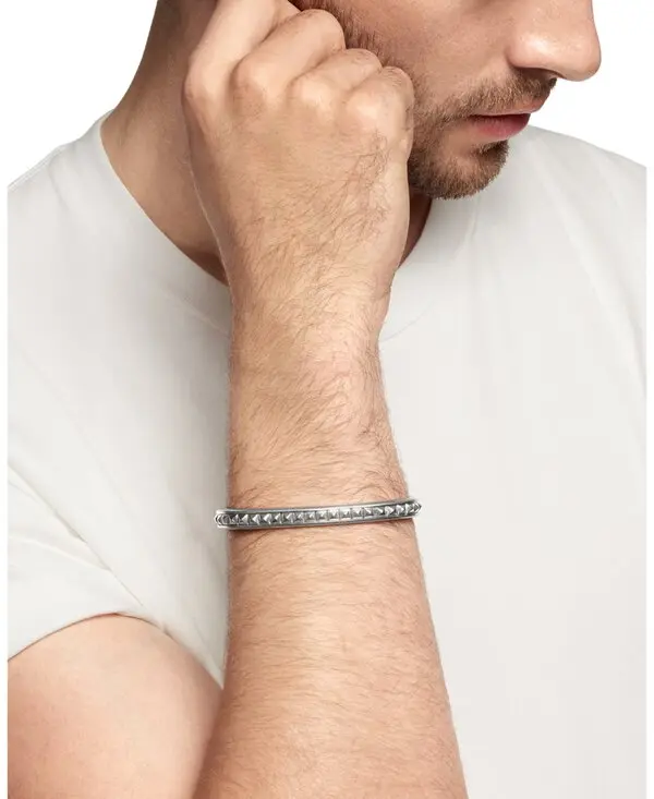 David Yurman Sterling Pyramid Cuff Bracelet