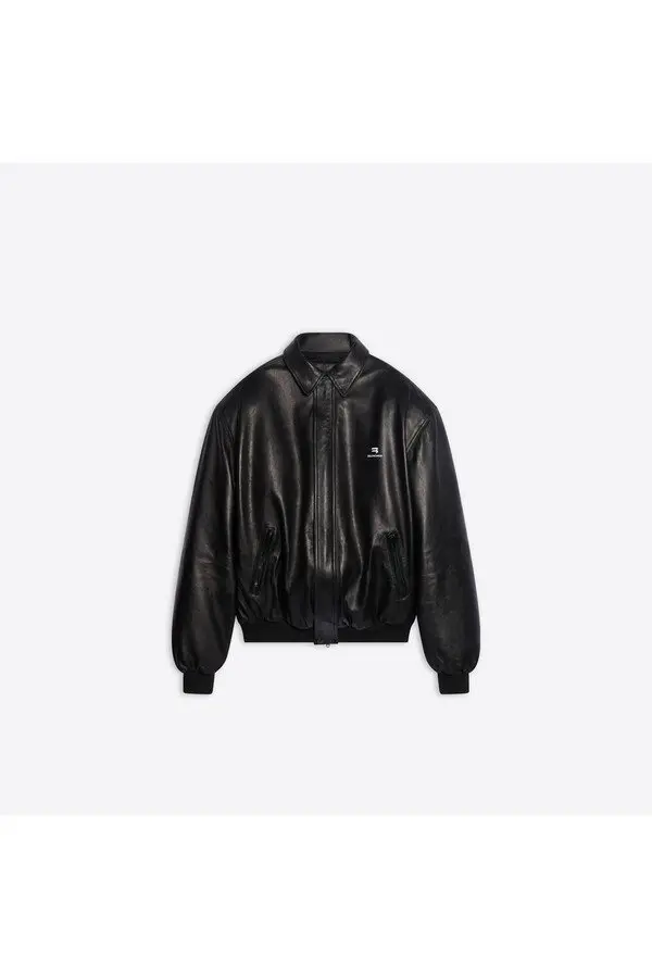 Balenciaga Sporty B Taxi Blouson Labskin - Black | Editorialist