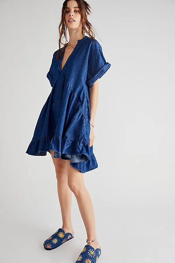 Free People Agnes Denim Dress