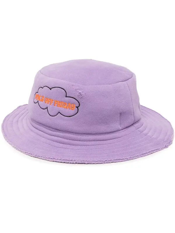 Natasha Zinko Embroidered Slogan Hat - Purple