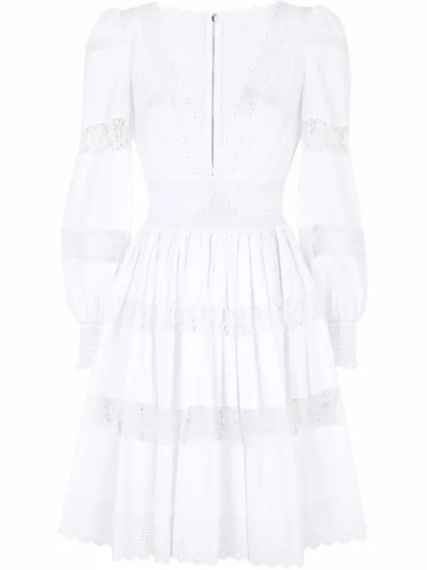 Dolce & Gabbana Lace-panel Long-sleeve Dress