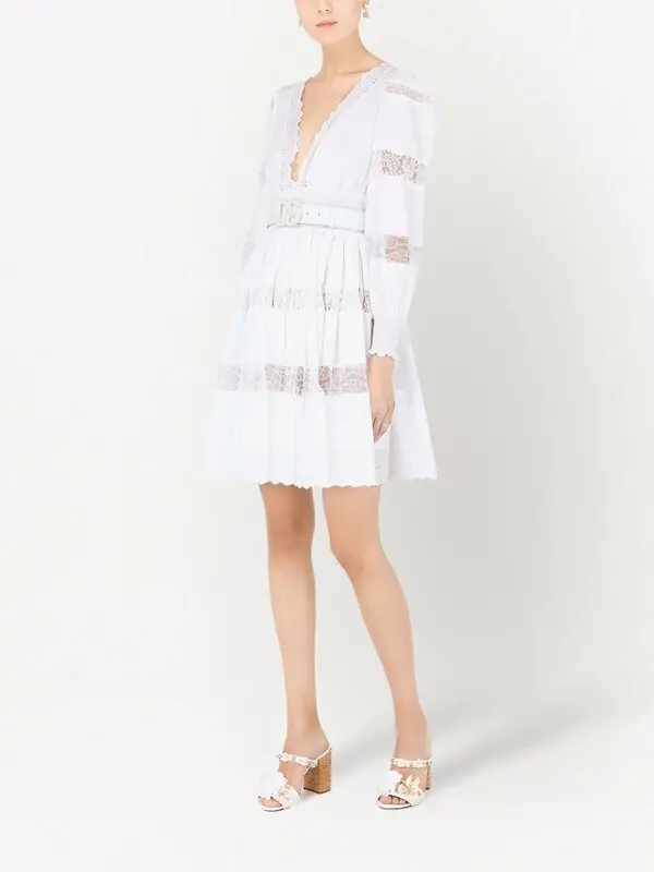 Dolce & Gabbana Lace-panel Long-sleeve Dress