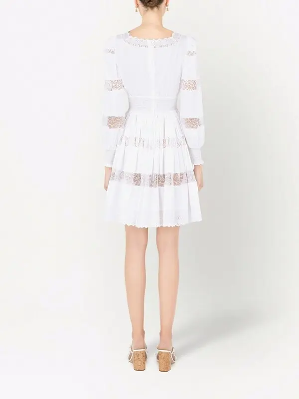 Dolce & Gabbana Lace-panel Long-sleeve Dress