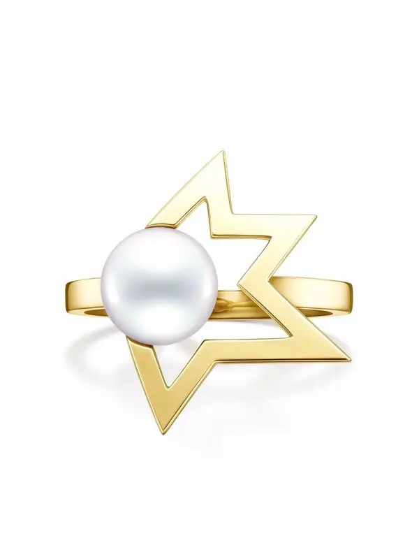 TASAKI 18kt Yellow Comet Plus Pearl Ring - Gold