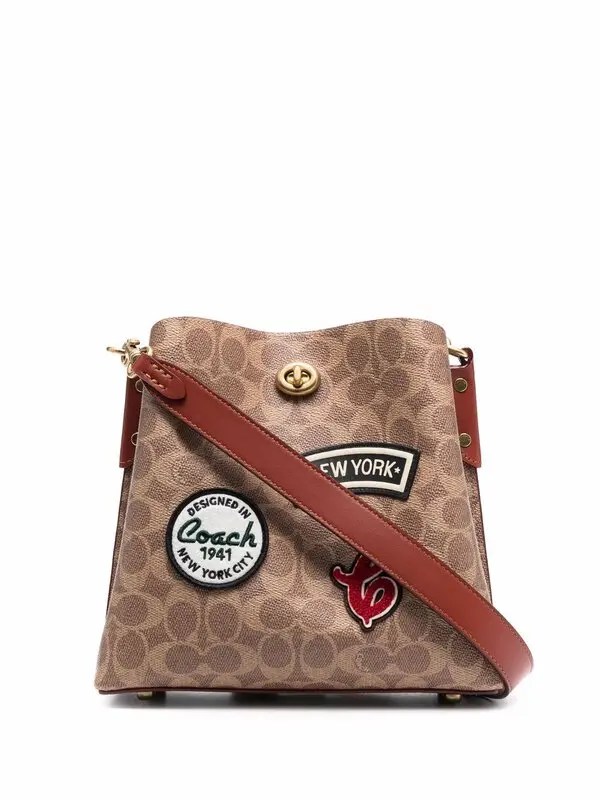 COACH Signature Patches Willow Bucket Bag