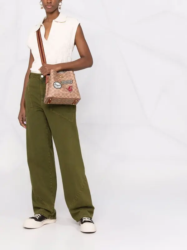 COACH Signature Patches Willow Bucket Bag