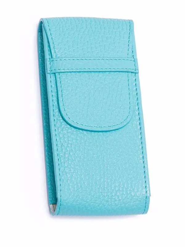 RAPPORT LONDON Portobello Leather Watch Pouch - Blue