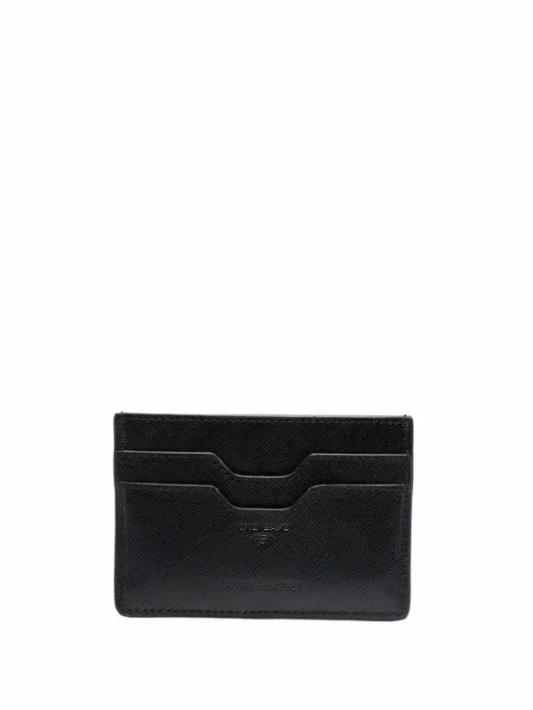 Philipp Plein Engraved-logo Leather Cardholder
