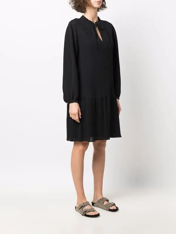 A.p.c. Gathered Tie-fastening Short Dress