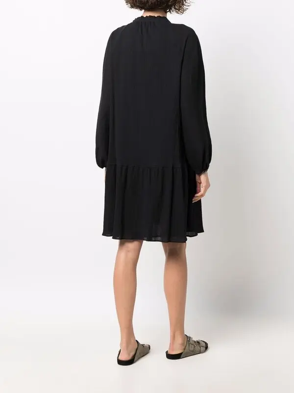 A.p.c. Gathered Tie-fastening Short Dress