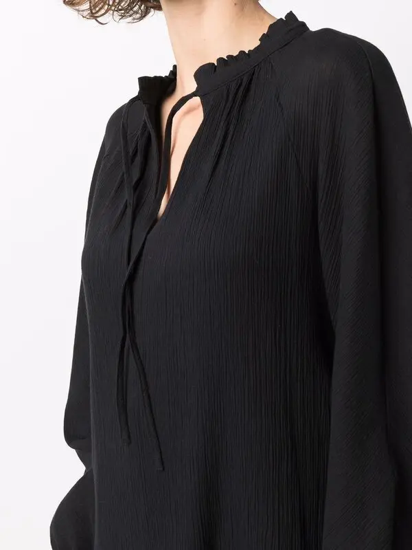 A.p.c. Gathered Tie-fastening Short Dress