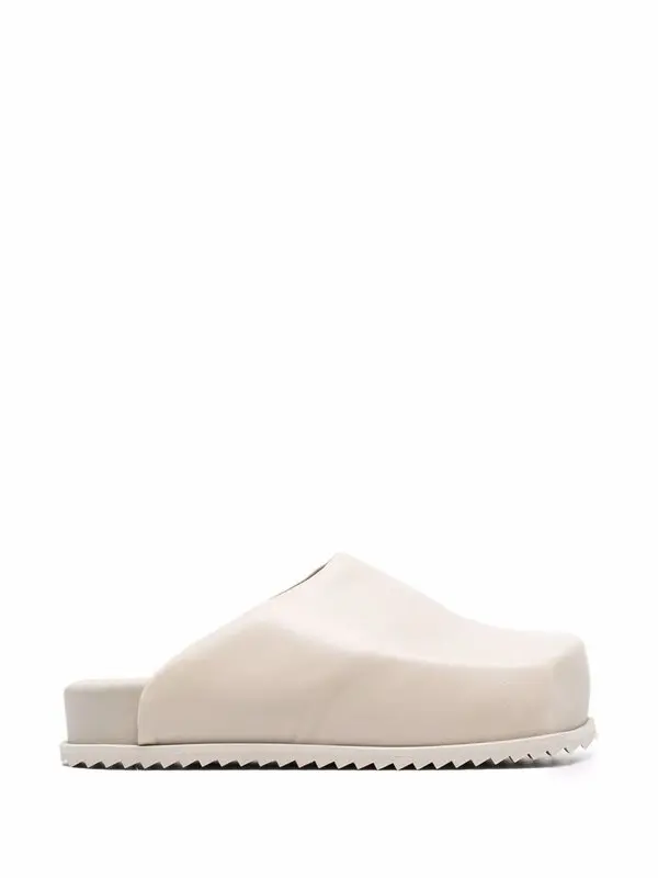 YUME YUME Truck Faux Leather Mules - Neutrals