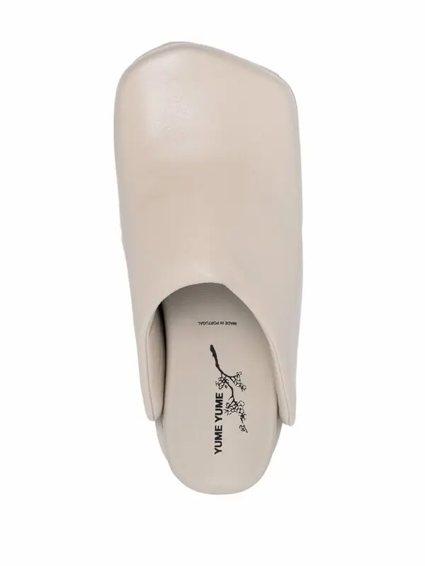 YUME YUME Truck Faux Leather Mules - Neutrals
