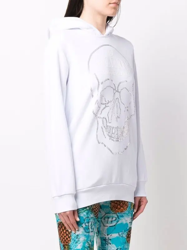 Philipp Plein Crystal Skull Long-sleeve Hoodie