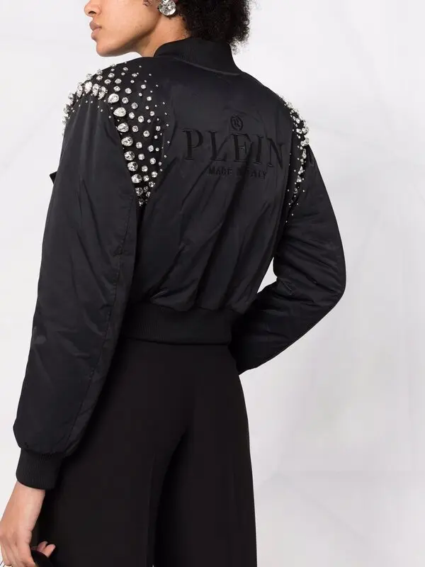 Philipp Plein Crystal-embellished Bomber Jacket