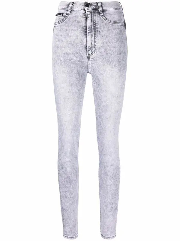 Philipp Plein High Waist Jeggings - Grey