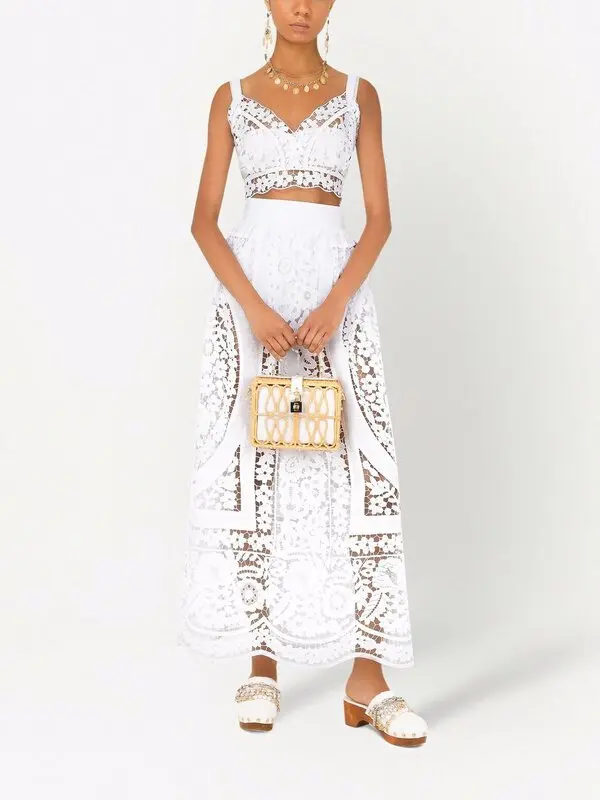 Dolce & Gabbana Broderie Anglaise Crop Top