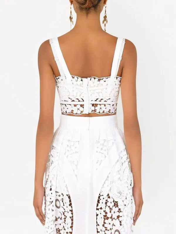 Dolce & Gabbana Broderie Anglaise Crop Top