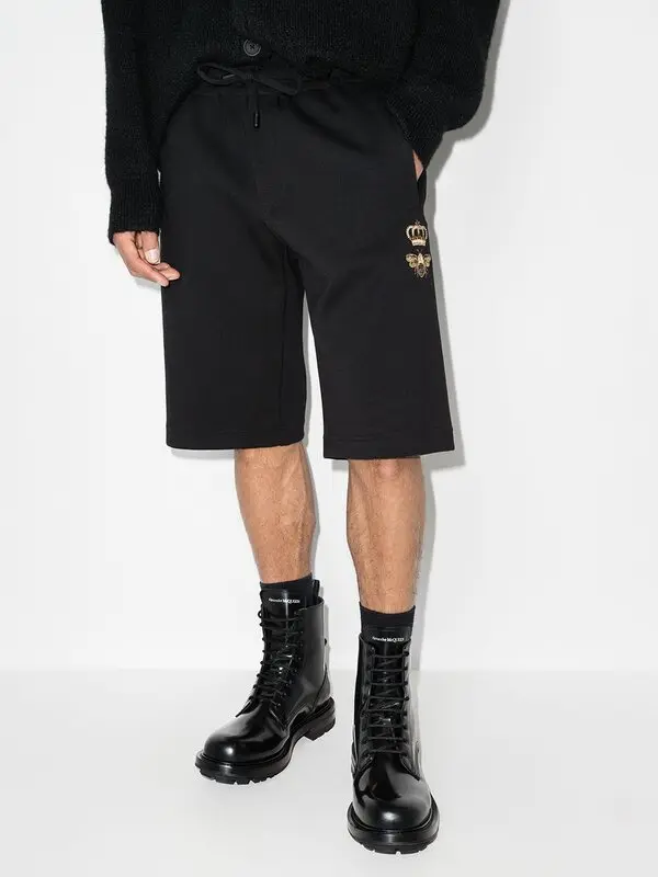 Dolce & Gabbana Embroidered Bee Drawstring Shorts