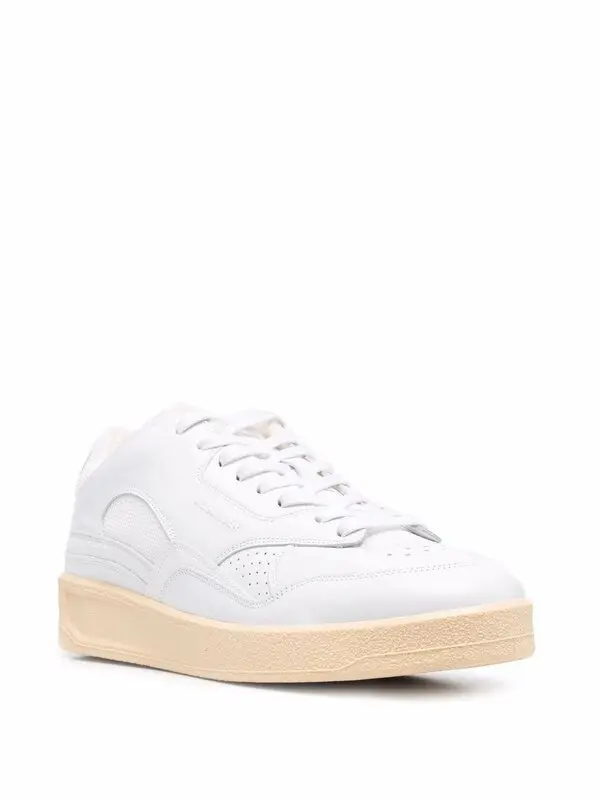 JIL SANDER Logo-embossed Low-top Sneakers - White