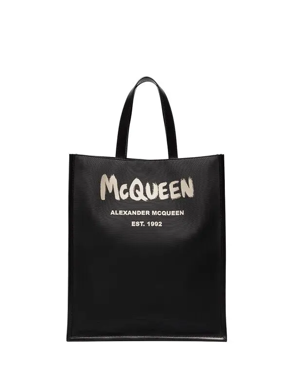 Alexander McQueen Logo Tote Bag - Black