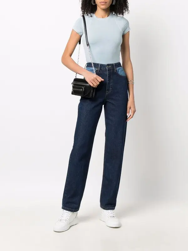 DIESEL® Cropped Fine-ribbed T-shirt