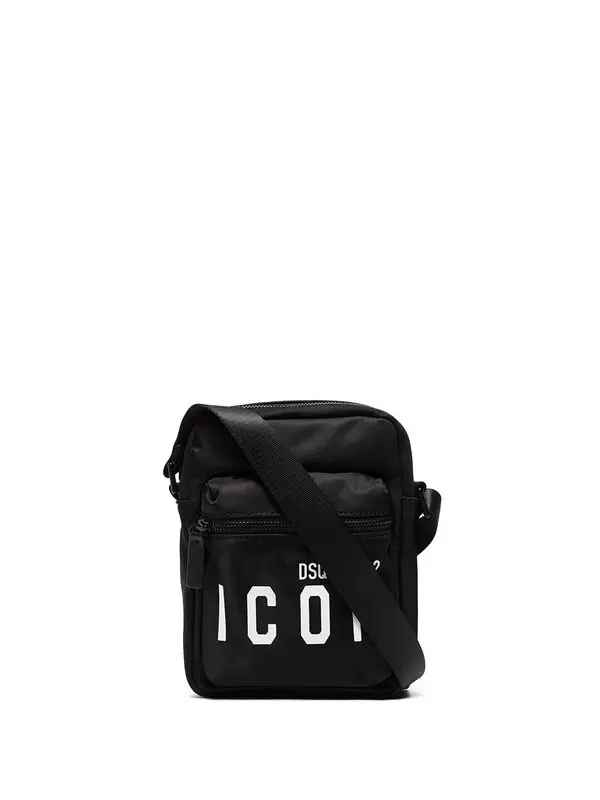 Dsquared2 Icon Logo-print Messenger Bag - Black