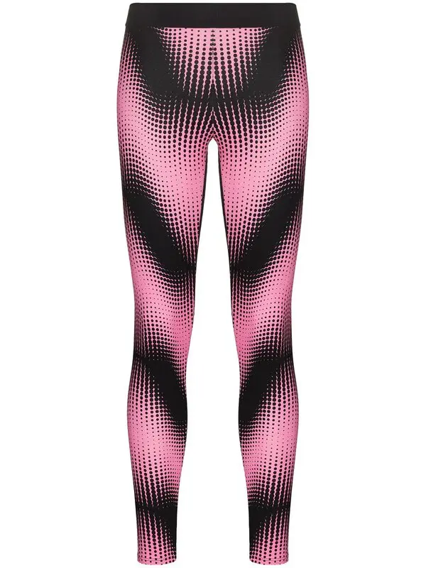 Rabanne Abstract-print Leggings - Pink