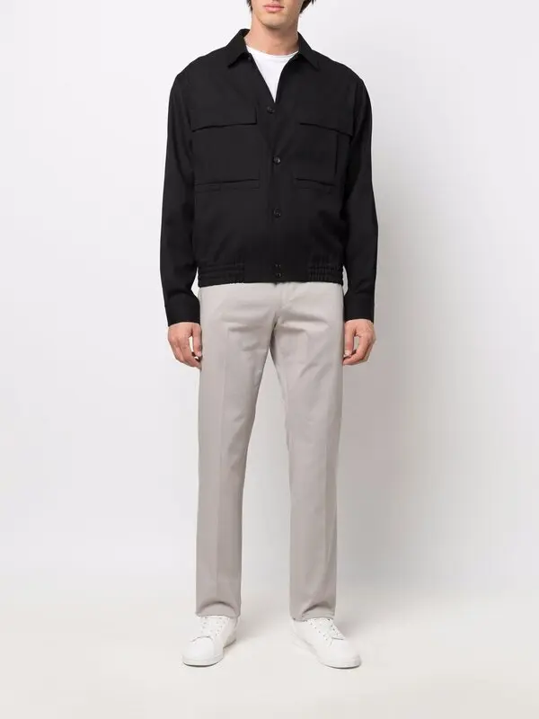 FERRAGAMO Mid-rise Straight-leg Trousers - Grey