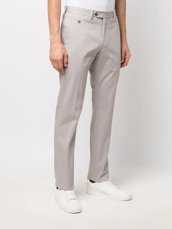 FERRAGAMO Mid-rise Straight-leg Trousers - Grey
