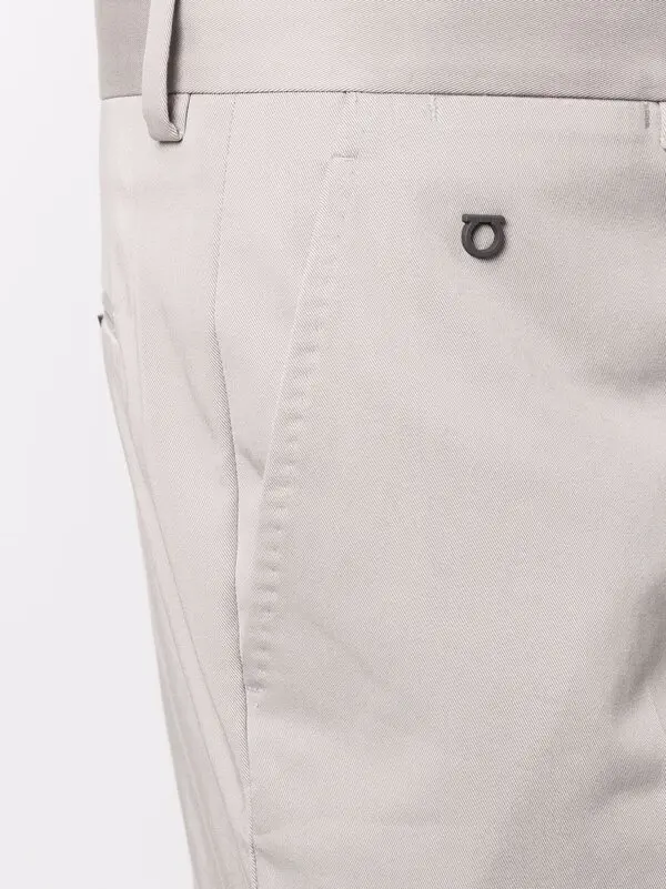 FERRAGAMO Mid-rise Straight-leg Trousers - Grey