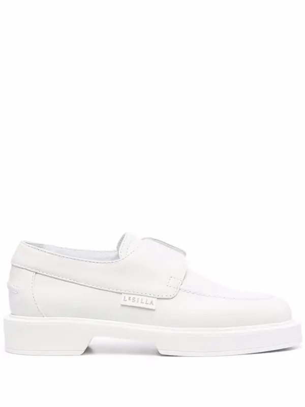 LE SILLA Tonal Leather Loafers - White