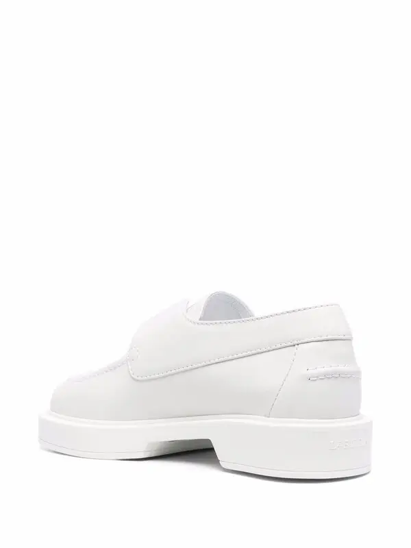 LE SILLA Tonal Leather Loafers - White
