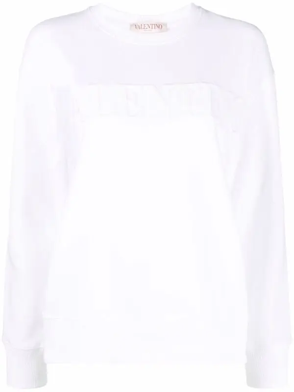 Valentino Garavani Embroidered Logo Cotton Sweatshirt