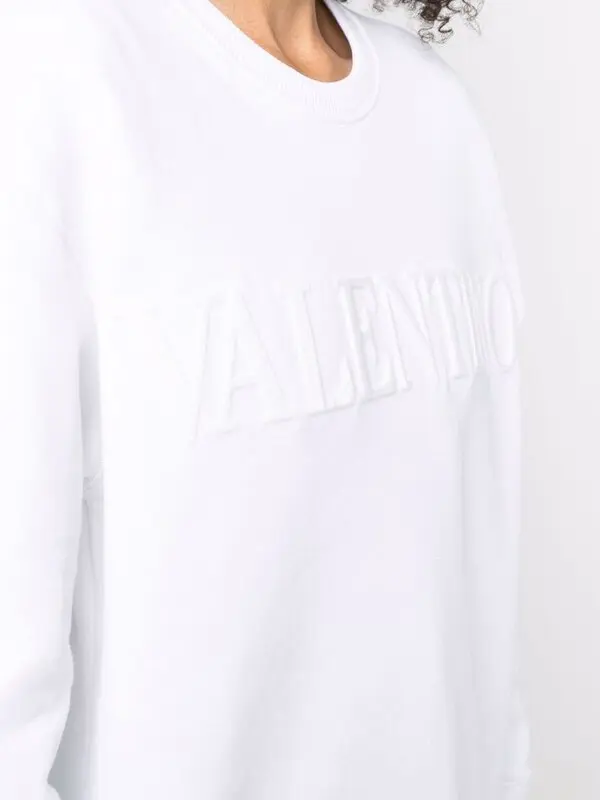 Valentino Garavani Embroidered Logo Cotton Sweatshirt