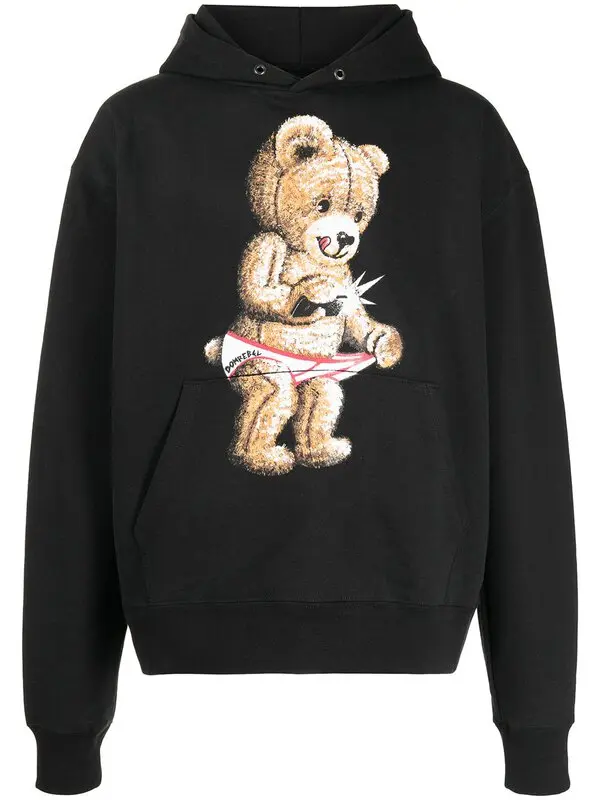 DOMREBEL Teddy Bear Print Pullover Hoodie