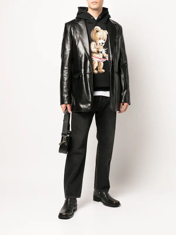 DOMREBEL Teddy Bear Print Pullover Hoodie