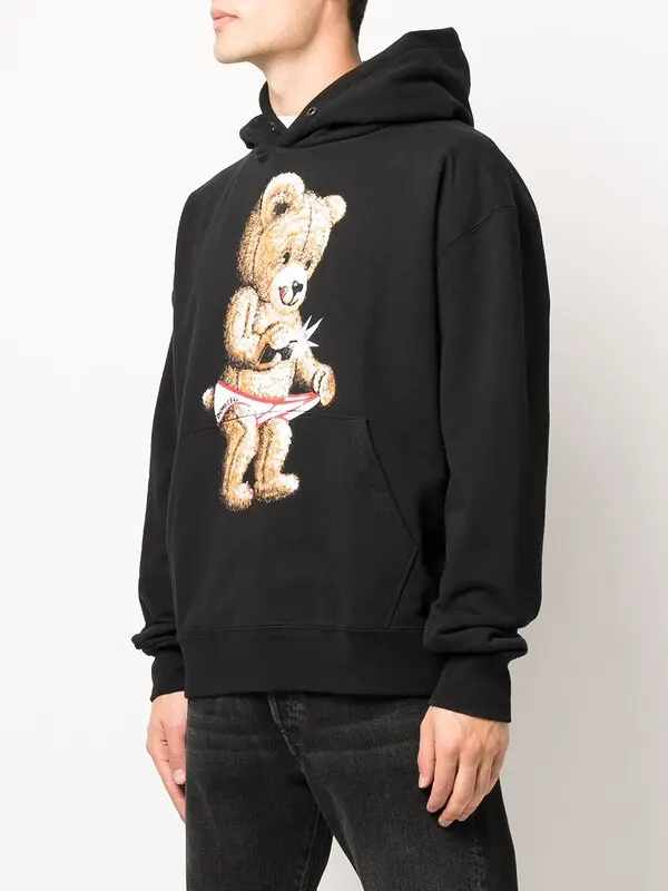 DOMREBEL Teddy Bear Print Pullover Hoodie