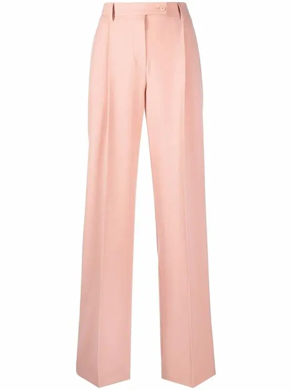 Alberta Ferretti High-waisted Wide-leg Trousers - Pink