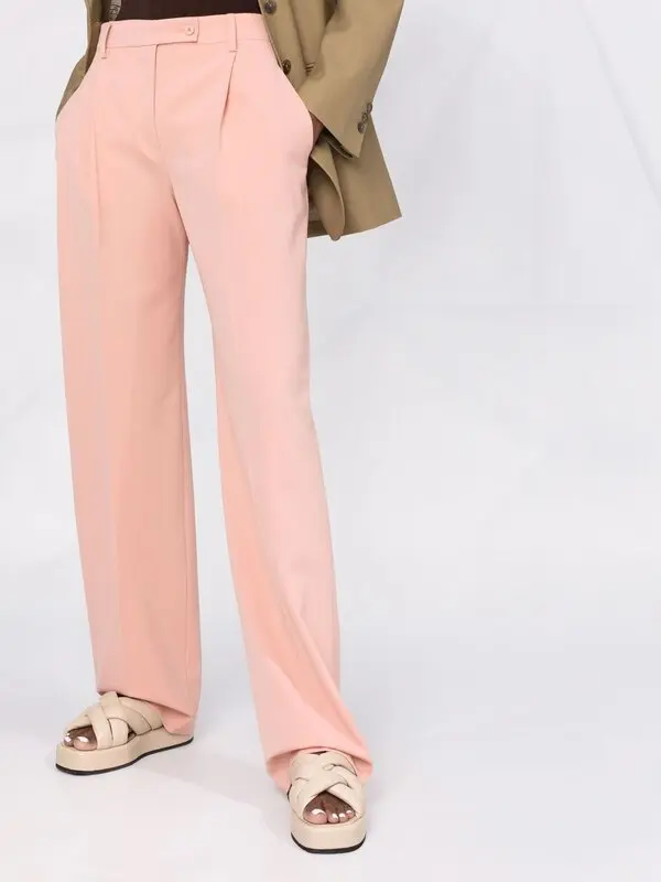 Alberta Ferretti High-waisted Wide-leg Trousers