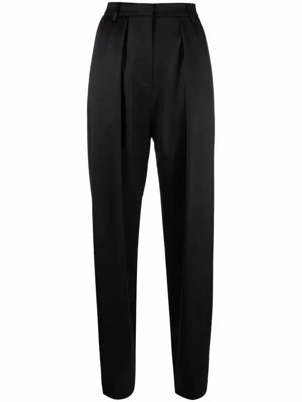 Magda Butrym High-waisted Tapered Trousers - Black