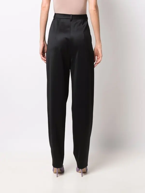 Magda Butrym High-waisted Tapered Trousers - Black