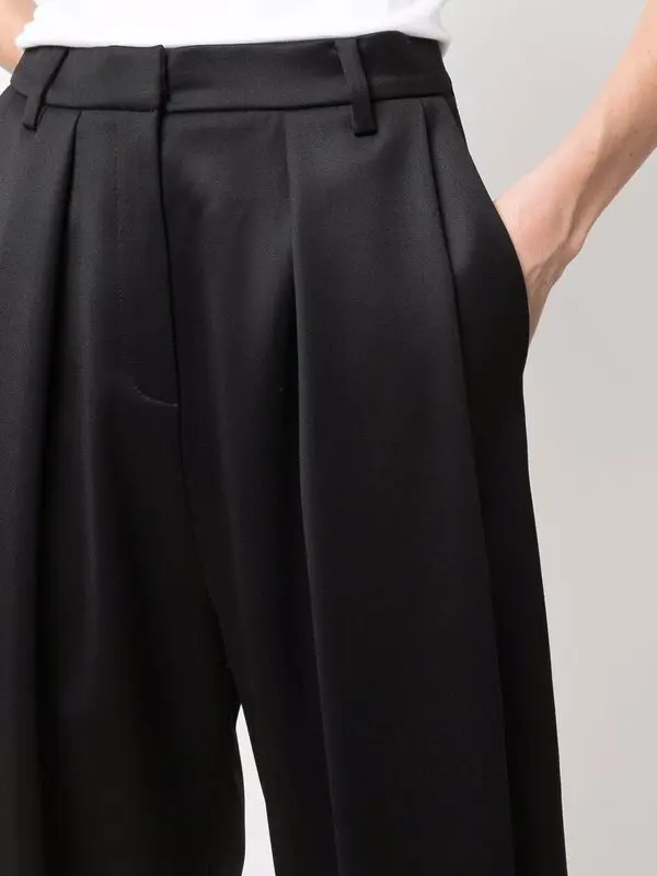 Magda Butrym High-waisted Tapered Trousers - Black